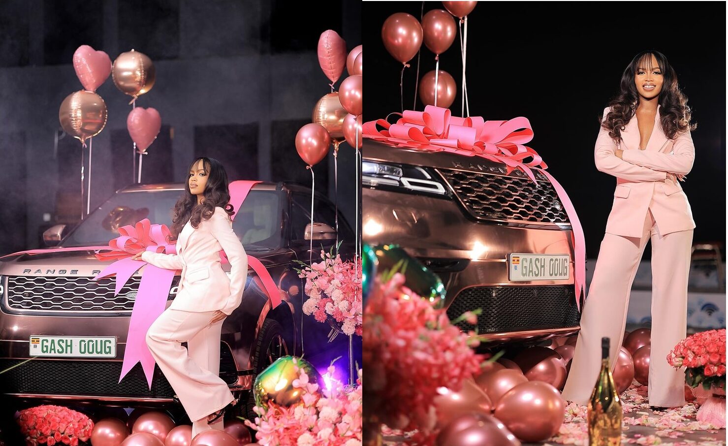 Sheilla Gashumba mu byishimo byinshi nyuma yo guhabwa impano y’Imodoka ...